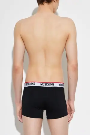Moschino 2-pack Of Cotton Boxers - Black