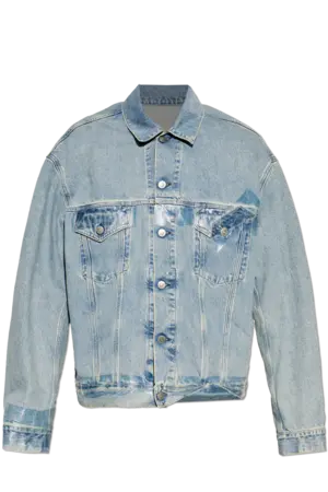 MAISON MARGIELA Vintage Effect Denim Jacket - Blue