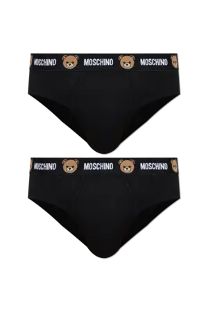 Moschino Two-pack Of Cotton Briefs - Black