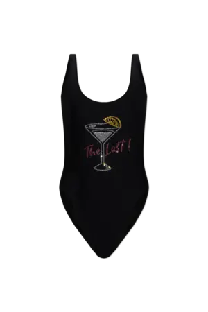 Oseree Embellished One-piece Swimsuit - Black