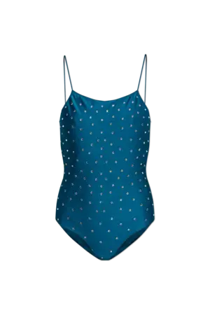 Oseree One-piece Swimsuit With Crystals - Blue