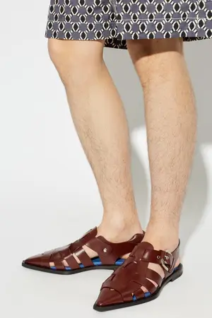 LANVIN Leather Fisherman Sandals - Brown