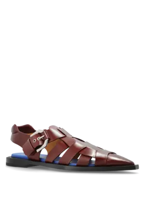 LANVIN Leather Fisherman Sandals - Brown