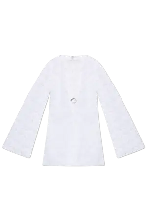 Oseree Lace Mini Dress - White