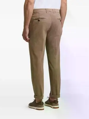 Peserico Slim-fit Turn-up Trousers - Brown