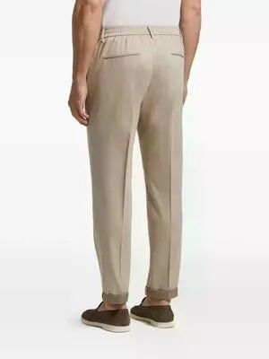 Peserico Pressed-crease Turn-up Trousers - Neutrals