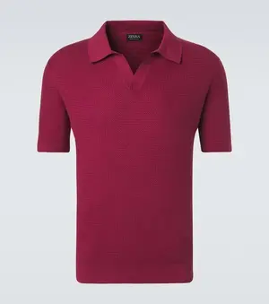 Zegna Knitted Cotton Polo Shirt