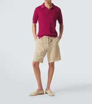 Zegna Knitted Cotton Polo Shirt
