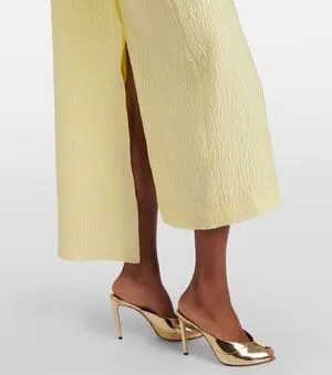 ROKSANDA Maite Caped Cloque Midi Dress - Yellow