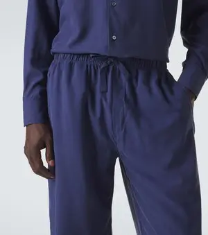 SAMAN AMEL Silk Straight Leg Pants