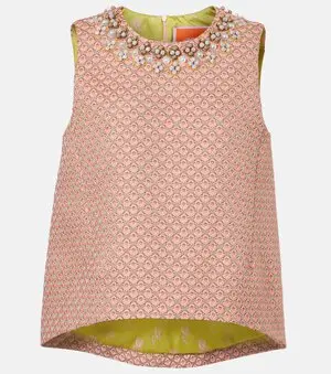 La DoubleJ La Scala Floral Jacquard Top