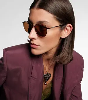 Saint Laurent Sl 866 Aviator Sunglasses - Silver