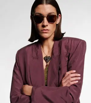 Saint Laurent Sl 866 Aviator Sunglasses - Silver