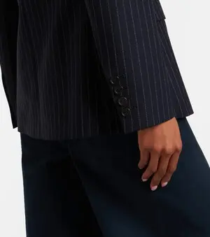NILI LOTAN Gertrude Pinstripe Virgin Wool Jacket