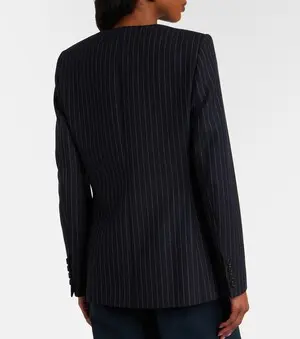 NILI LOTAN Gertrude Pinstripe Virgin Wool Jacket