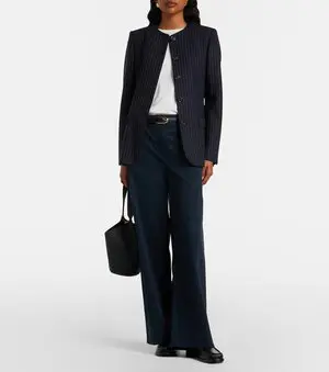NILI LOTAN Gertrude Pinstripe Virgin Wool Jacket