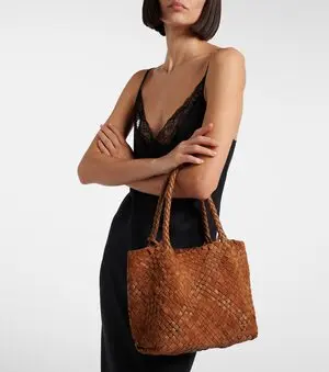 THE ROW Ruth Small Woven Leather Tote