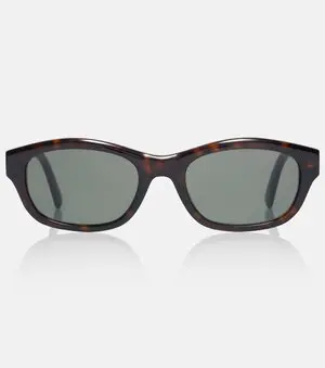 Saint Laurent Monogram Rectangle Sunglasses - Brown