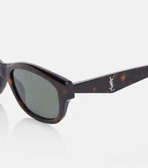 Saint Laurent Monogram Rectangle Sunglasses - Brown