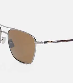 Saint Laurent Sl 866 Aviator Sunglasses - Silver