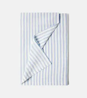ONCE MILANO Striped Linen Tablecloth - Blue