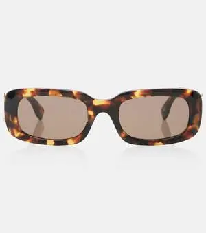 Fendi Ff Diamonds Rectangular Sunglasses - Brown
