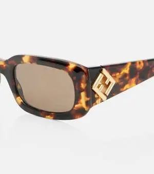 Fendi Ff Diamonds Rectangular Sunglasses