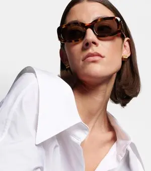 Fendi Ff Diamonds Rectangular Sunglasses