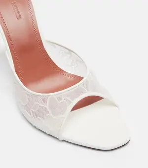 Amina Muaddi Alexa Polka-dot Mules