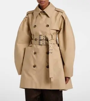 GANNI Cotton Trench Coat