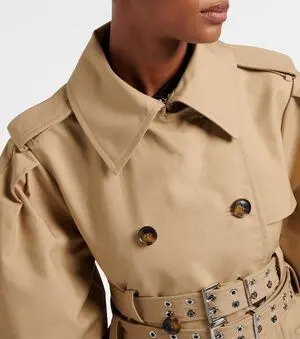 GANNI Cotton Trench Coat