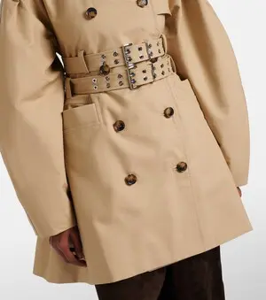 GANNI Cotton Trench Coat