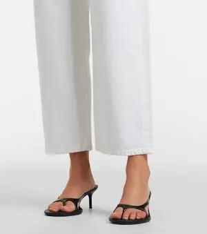 SLVRLAKE Jamie Cropped Barrel-leg Jeans In Panna