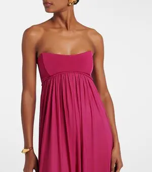 Zimmermann Luna Bandeau Jersey Gown - Pink