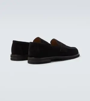 Thom Sweeney Suede Penny Loafers