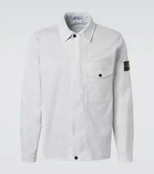 Stone Island Compass Cotton Canvas Overshirt