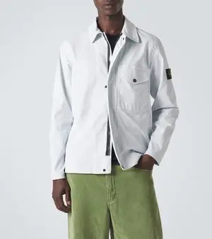 Stone Island Compass Cotton Canvas Overshirt