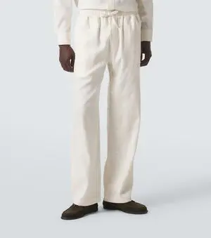 SAMAN AMEL Silk Straight Pants
