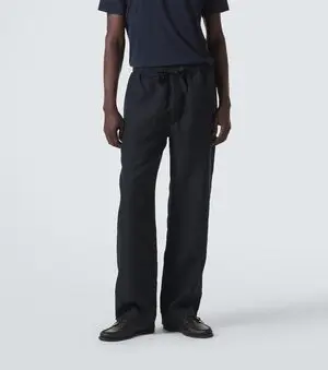 SAMAN AMEL Linen Straight Pants