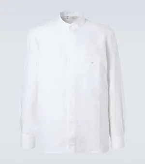 SAMAN AMEL Linen Overshirt - White