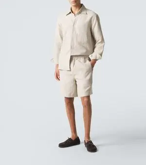 SAMAN AMEL Linen Shorts