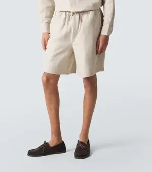 SAMAN AMEL Linen Shorts