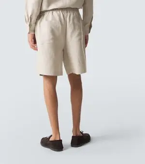 SAMAN AMEL Linen Shorts