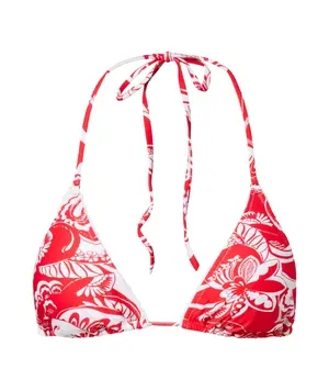 Melissa Odabash Adelaide Floral Bikini Top - Red
