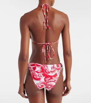 Melissa Odabash Adelaide Floral Bikini Bottom - Red