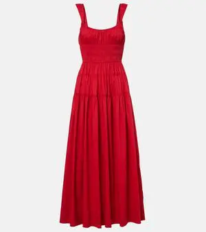 DÔEN Cotton Poplin Maxi Dress - Red