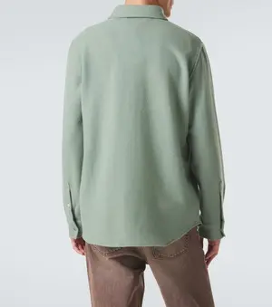 GOD'S TRUE CASHMERE Cashmere Shirt With Emeralds - Green
