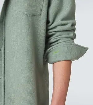 GOD'S TRUE CASHMERE Cashmere Shirt With Emeralds - Green