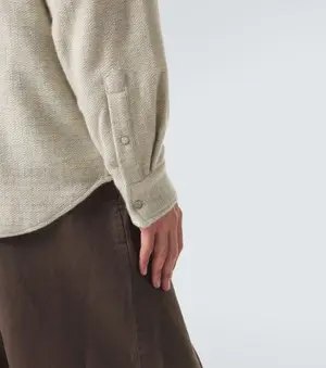 GOD'S TRUE CASHMERE Checked Cashmere Shirt With Quartz
