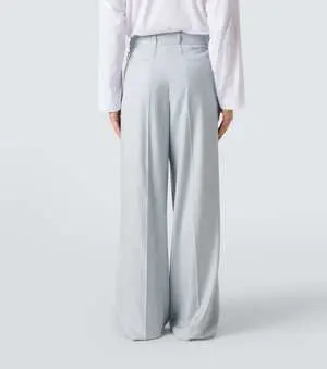 Dolce & Gabbana High-rise Wide-leg Pants - Blue